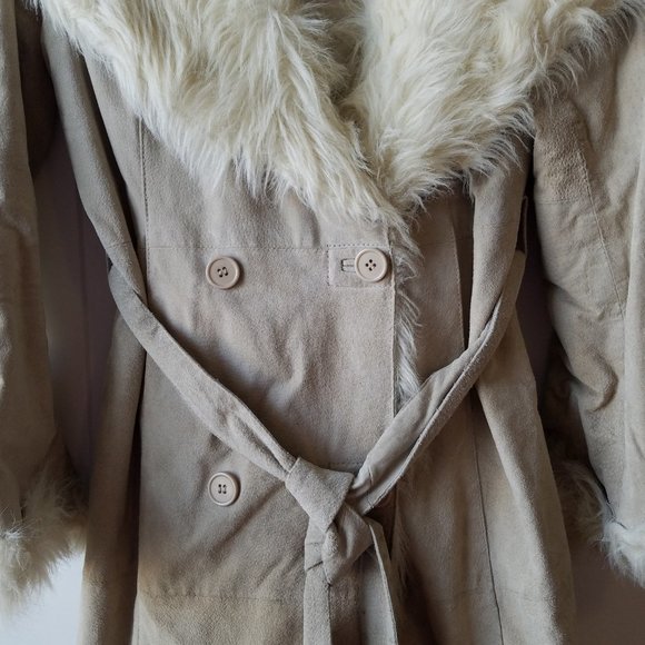 Newport News | Jackets & Coats | Chic Doublebreasted Creamcolored Coat ...